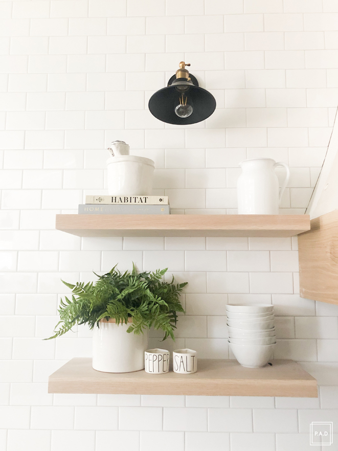 DIY White Oak Open Shelving: Without Breaking The Bank! • Project Allen ...